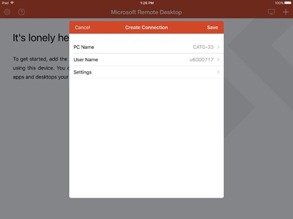 HCI Computer Information Connecting an iPad system to a Remote Desktop session or PC at HCI